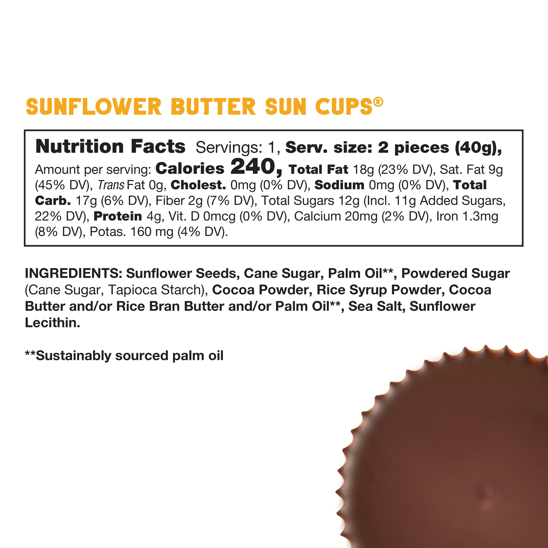 Sunflower Butter Sun Cups – Free2b Foods